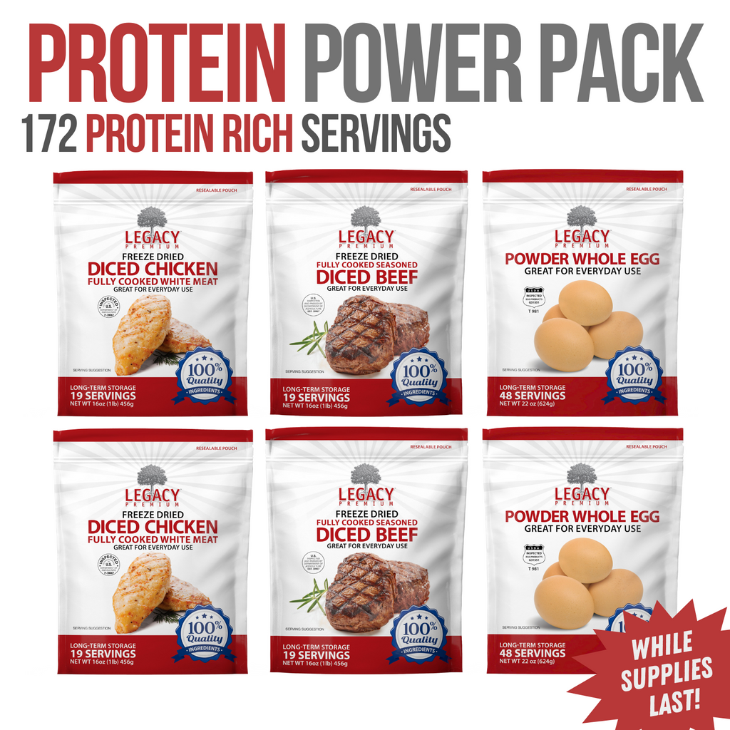 Protein Power Pack - 172 Protein Packed Servings – Legacy Food Storage