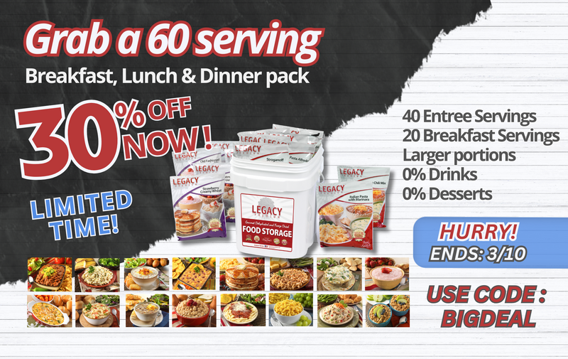 Legacy Food Storage Company | The Best Value in Freeze Dried Food