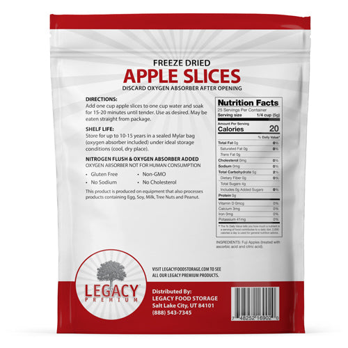 Freeze Dried Apple Slices for Survival Food Storage | Legacy Essentials ...